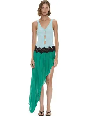 Christopher Esber Open Twist Swept Tank Dress - Green