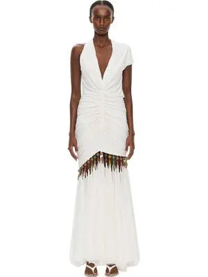 Christopher Esber Tropique Droplet Gown - White