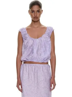 Christopher Esber Light Leak Jacquard Zip Up Top - Purple