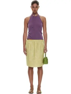 Christopher Esber Light Leak Jacquard Slip Skirt - Yellow