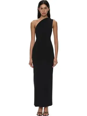 Christopher Esber Concave Wired One-shoulder Maxi Dress - Black