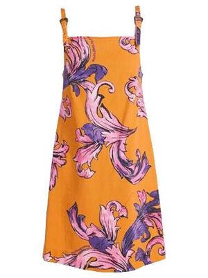 Versace Mini Dress Size Cotton, Elastane - Orange