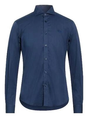 HARMONT & BLAINE Shirt Size Cotton, Elastane - Navy