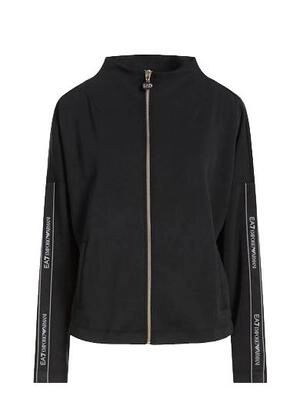 EA7 Technical Jersey High Neck Full Zip Sweatshirt - Black