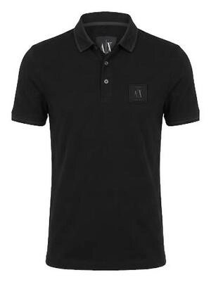 Armani Exchange Polo Shirt Size Cotton - Black