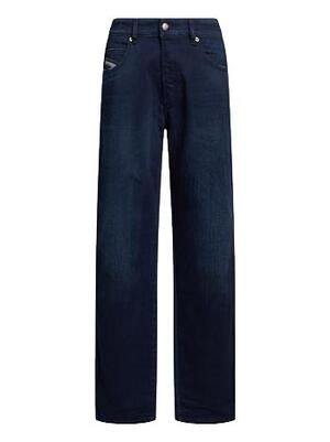 DIESEL® Tapered Fit Jeans In Dark Wash Denim - Blue