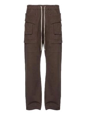 Rick Owens Man Pants Black Size S Cotton Brown