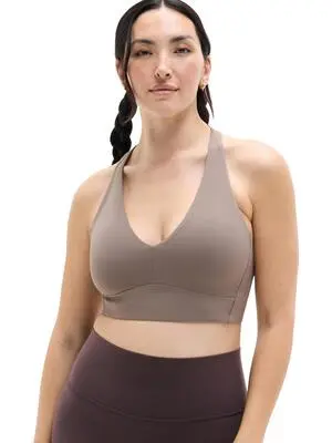 Athleta Transcend Longline Bra D-dd - Umber