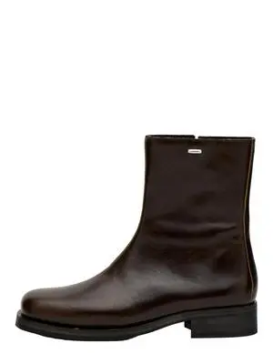 Our Legacy Leather Camion Boot - Deep Olive
