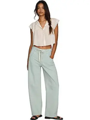 SEVENTY + MOCHI Mila High-rise Barrel-leg Jeans - Mint