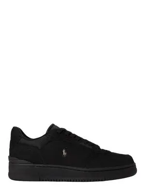 Ralph Lauren Open Masters Nubuck-paneled Sneaker - Black