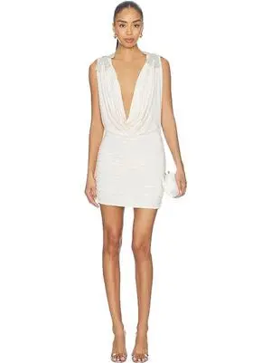 BRONX BANCO Embellished Bow Mini Dress - White