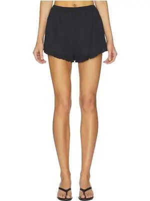 Hunza G Frill Mini Shorts - Black