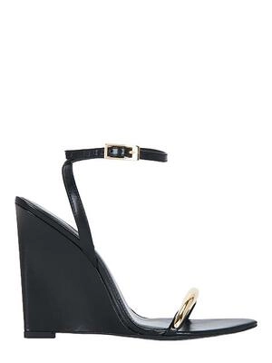 Retrofete Nola Wedge Sandal - Black