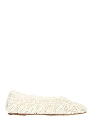 Magda Butrym Ballet Flat In Ivory - Cream