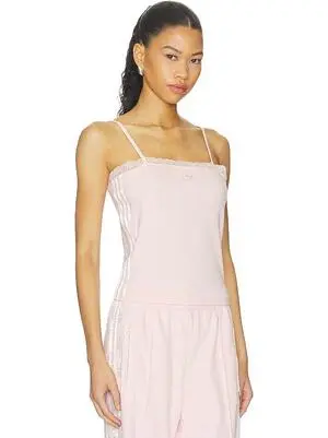 ADIDAS ORIGINALS Lace Tank Top In Pink - Sandy Pink
