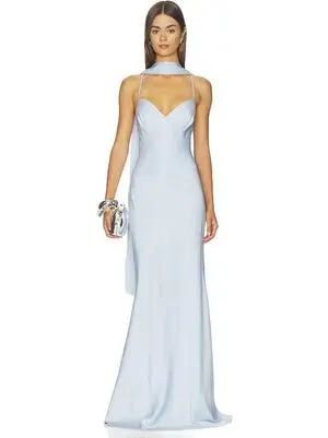 NADINE MERABI Lana Gown - Blue
