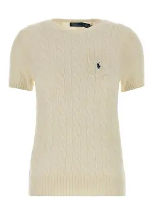 Polo Ralph Lauren Cream Wool Blend Sweater - Yellow