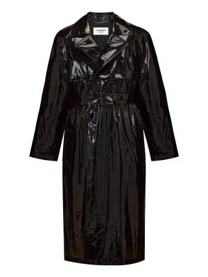 Saint Laurent Patent Trench Coat - Marron Ebene
