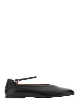 JIL SANDER Nappa Leather Elyss Ballerinas - Black