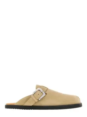 MAISON MARGIELA Beige Suede Tabi Slippers - Brown