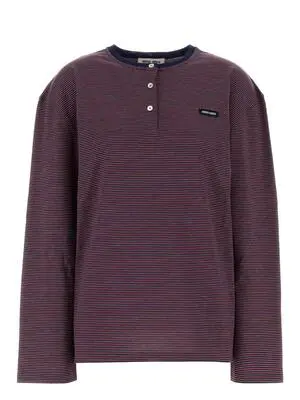 Miu Miu Embroidered Cotton Oversize T-shirt - Multicolor