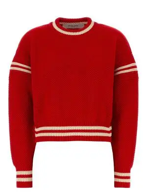 GOLDEN GOOSE Cotton Oversize Sweater - Red