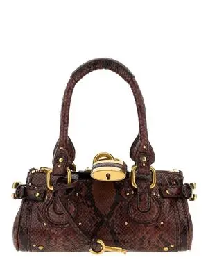 Chloé Printed Leather Paddington Handbag - Multicolor