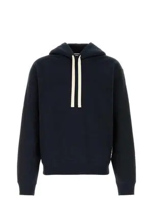 JIL SANDER Cotton Hoodie - Blue