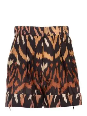 Zimmermann Printed Silk Aster Shorts - Multicolor