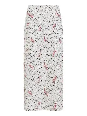 Valentino Garavani Plisse Bollicine Midi Skirt - Multicolor