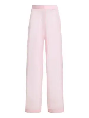 MARLIES GRACE Exclusive Flora Organza Straight-leg Pants - Pink