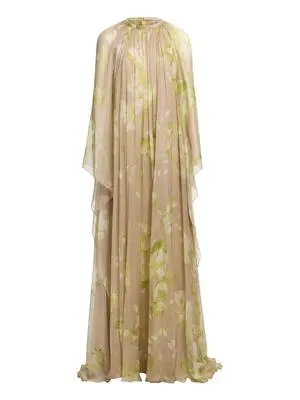 Elie Saab Silk-chiffon Caftan - Floral