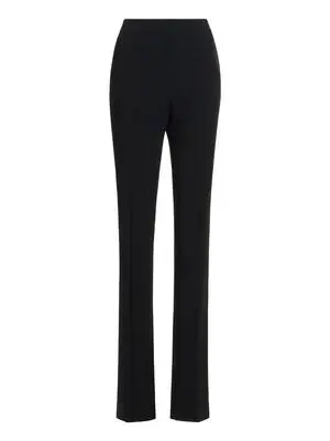 Elie Saab Mid-rise Straight-leg Envers Silk Pants - Black