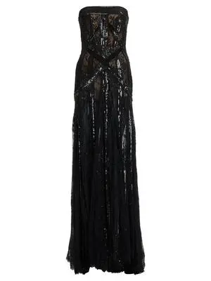 ELIE SAAB Elie Saab Beaded Lace Maxi Dress