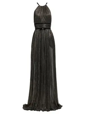 Elie Saab Draped Lurex Maxi Dress - Metallic