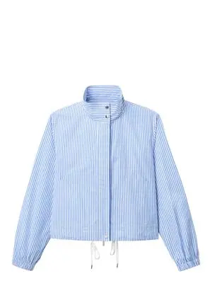 Lafayette 148 New York Cotton Bomber Jacket - Blue