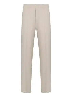 Dior Pleat Detailed Tailored Pants - Nude