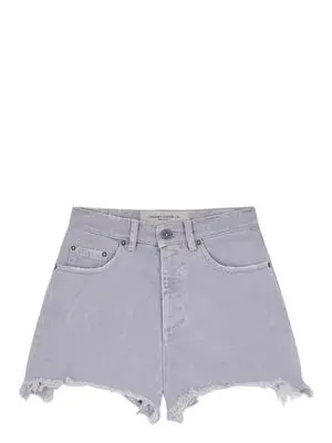 GOLDEN GOOSE Distressed Hem Denim Shorts - Gray