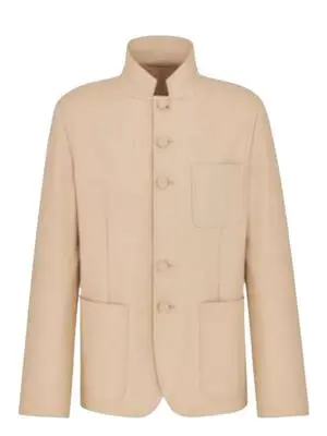 Dior Officer Collar Jacket - Nude