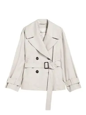 Max Mara The Cube Double-breasted Long-sleeved Coat - White