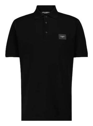 Dolce & Gabbana Short-sleeved Polo Shirt - Black