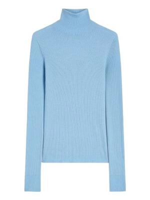 Sportmax Niagara Turtleneck Knitted Jumper - Light Blue