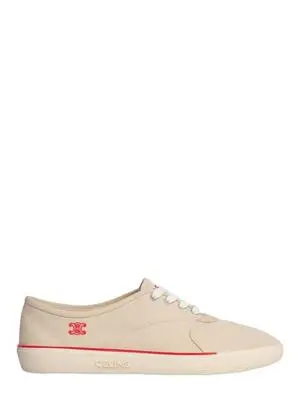 Celine Alan Sneaker In Canvas And Suede Calfskin - Light Brown