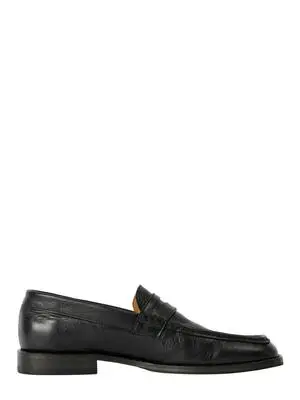 Our Legacy Apron-stitch Penny Loafers - Black