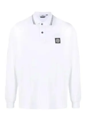 Stone Island Long-sleeved Polo Shirt - Neutrals