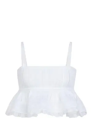 Alaïa Alaia Shiny Crinoline Top White