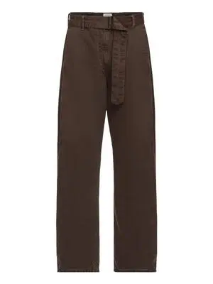Magda Butrym Low-rise Belted Wide-leg Denim Trousers - Brown