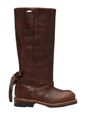 Our Legacy Square-toe Leather Boots - Brown