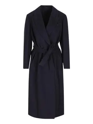 Brunello Cucinelli Collared Long-sleeved Coat - Black